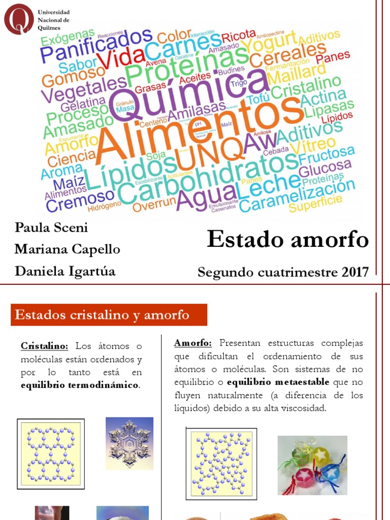 Estados amorfos: vítreo y gomoso | PDF | Sólido amorfo | Hielo