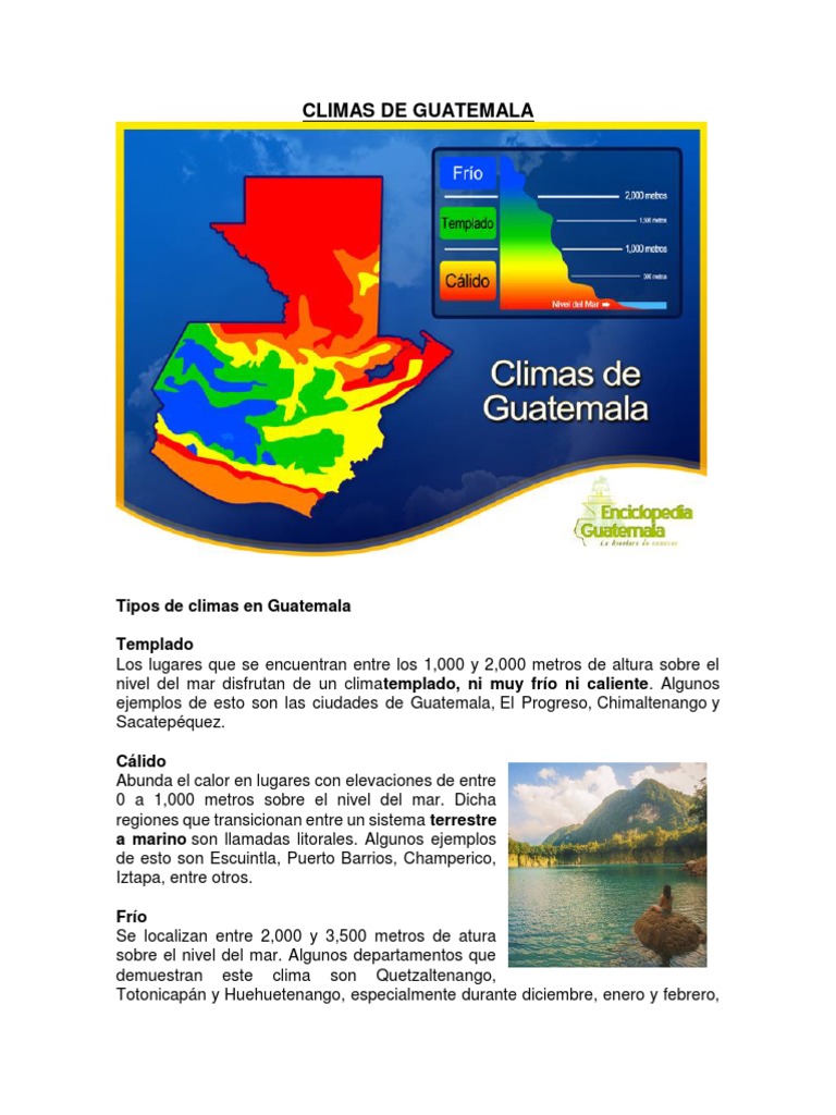 Climas de Guatemala | PDF | Clima | Guatemala