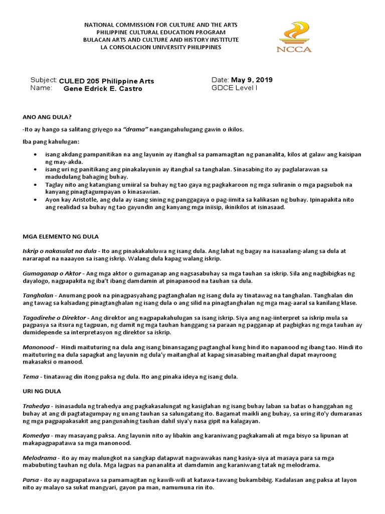Ano Ang Dula | PDF