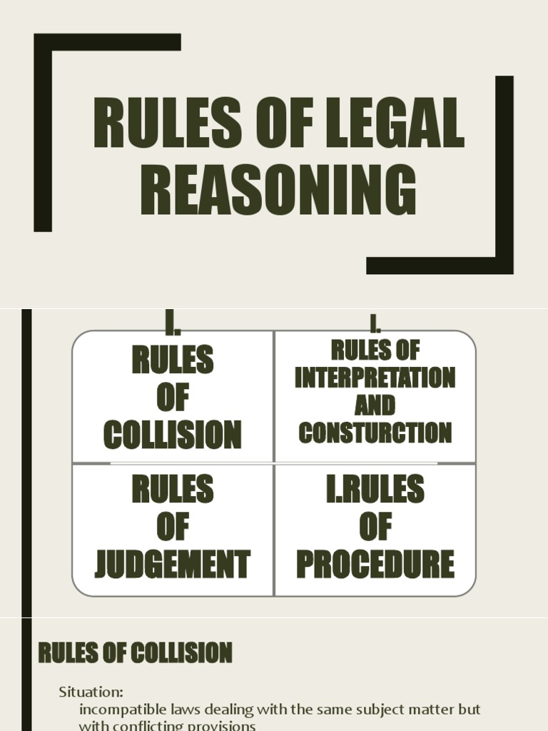 Rules of Legal Reasoning | Judgment (Law) | Supreme Courts