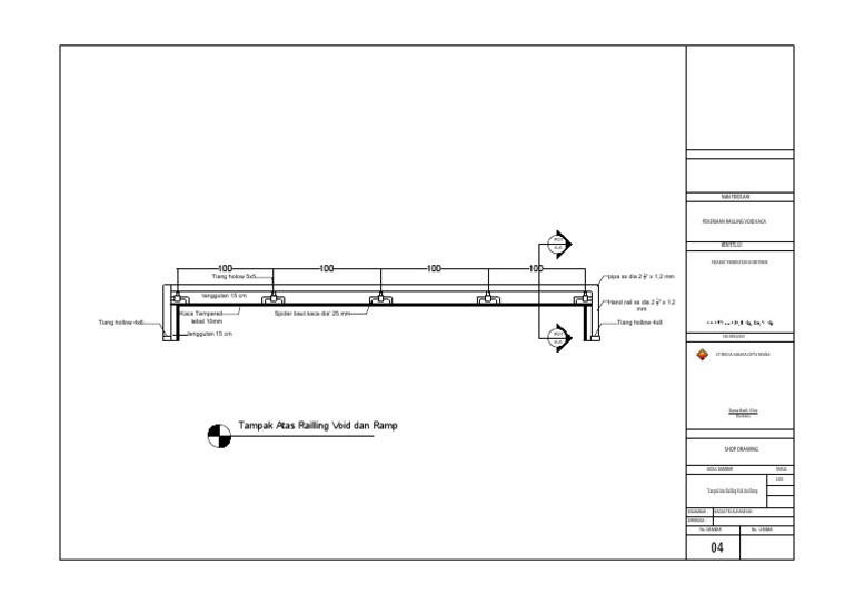 Railling Void dan Ramp untuk Keamanan Kaca Gedung | PDF