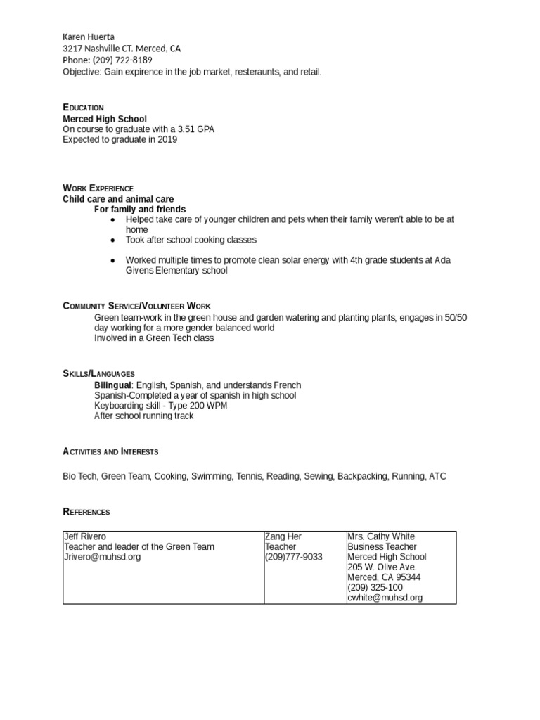 Resume Template | PDF | Behavior Modification | Cognition