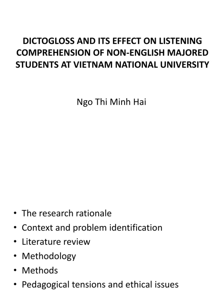 Dictogloss Impact on Listening Skills | PDF | Top Down And Bottom Up ...