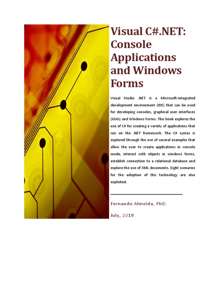 Visual C Net Windows Form Application Pdf C Sharp Programming Language Language