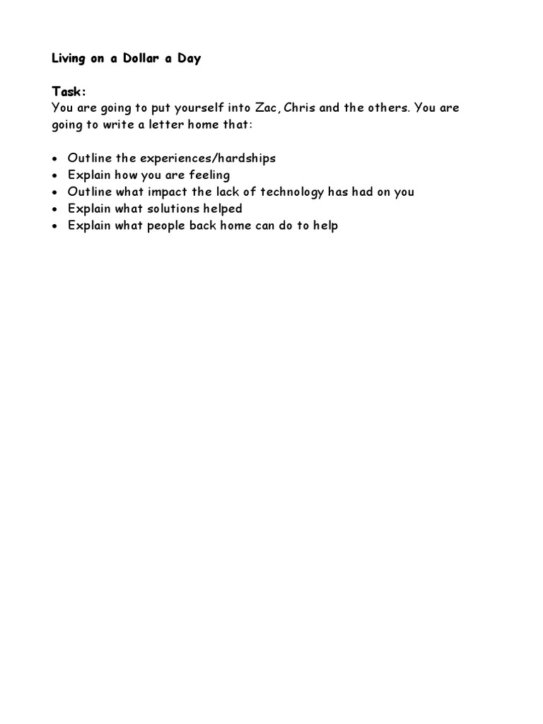 Living on $1 a Day: Personal Insights | PDF