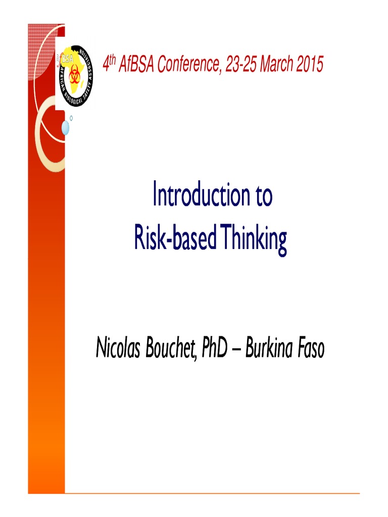 Introduction to Introduction to Risk Risk--based Thinking based ...