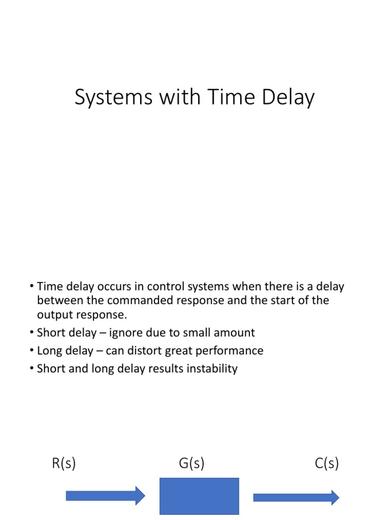 Systems With Time Delay | PDF | Control Theory | Control System