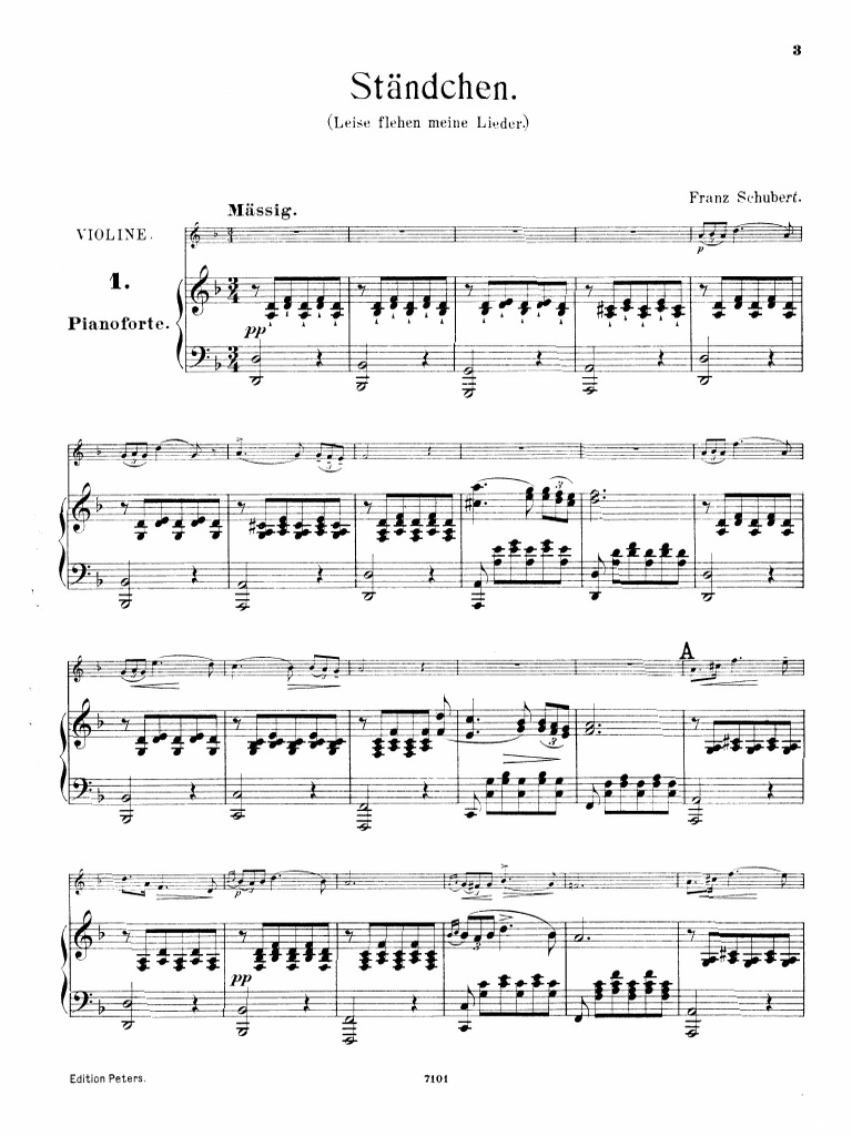 Schubert - Standchen (Violín-Piano) | PDF