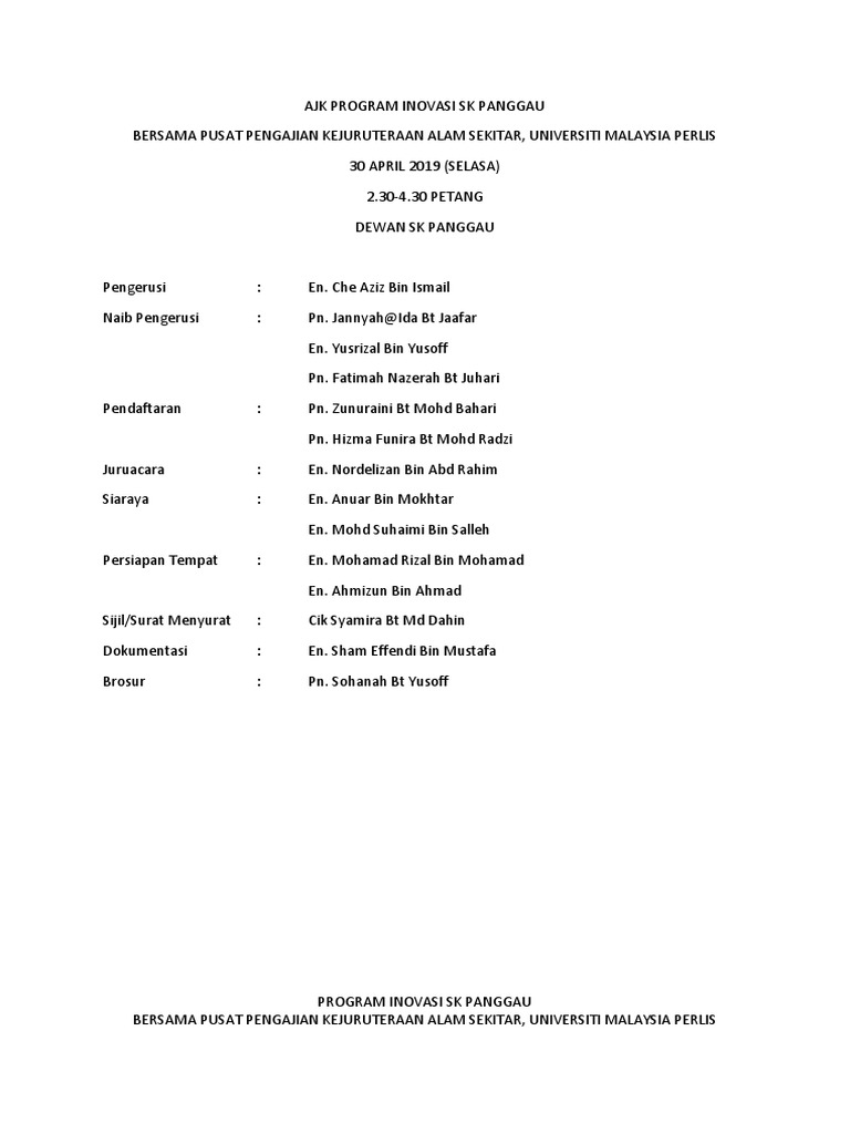 Ajk Program Inovasi Unimap | PDF