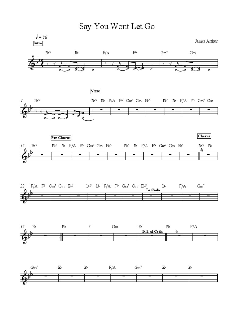 Say You Wont Let Go | PDF | Musical Forms | Songs