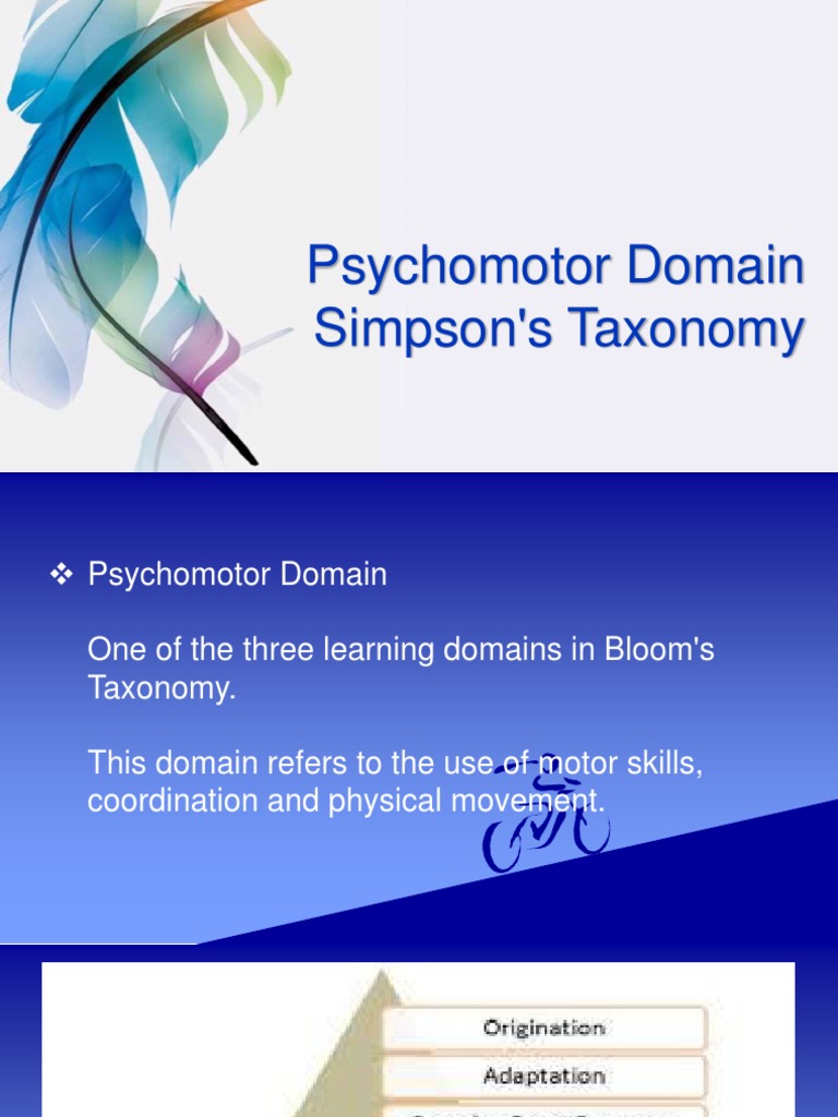 Psychomotor Domain Simpson's Taxonomy | PDF