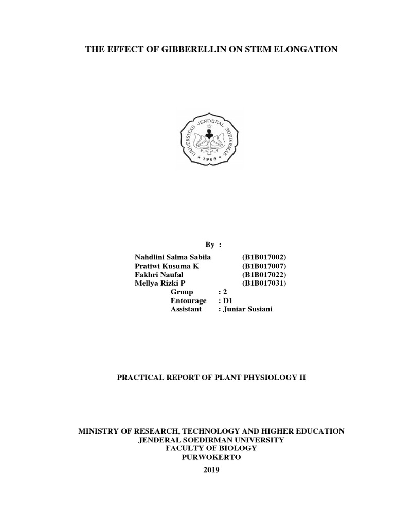 Gibberellin's Role in Stem Elongation | PDF | Plant Hormone | Biosynthesis