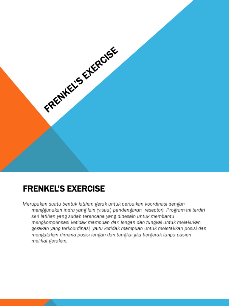 Frenkel's Exercise | PDF