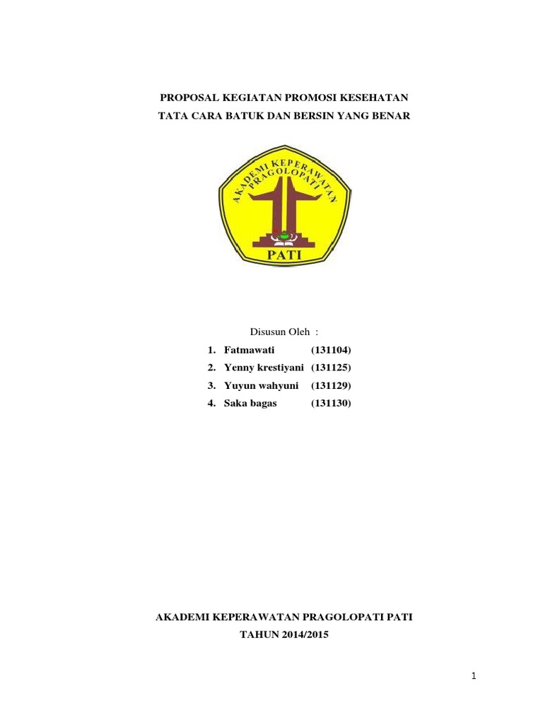 PROPOSAL KEGIATAN PROMOSI KESEHATAN Revisi New | PDF