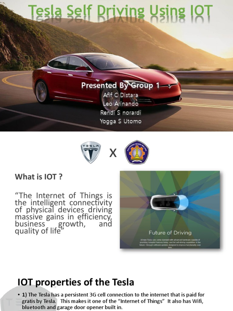 Tesla Self Driving Using IOT | PDF | Internet Of Things | Car