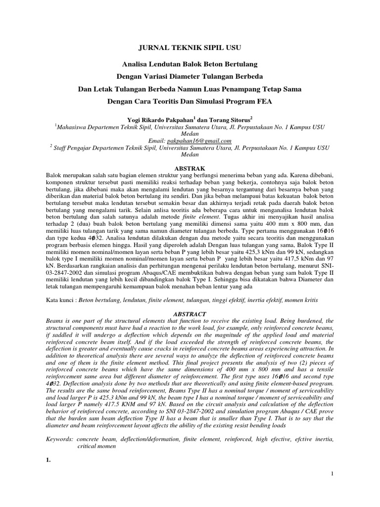 Lendutan Balok PDF | PDF