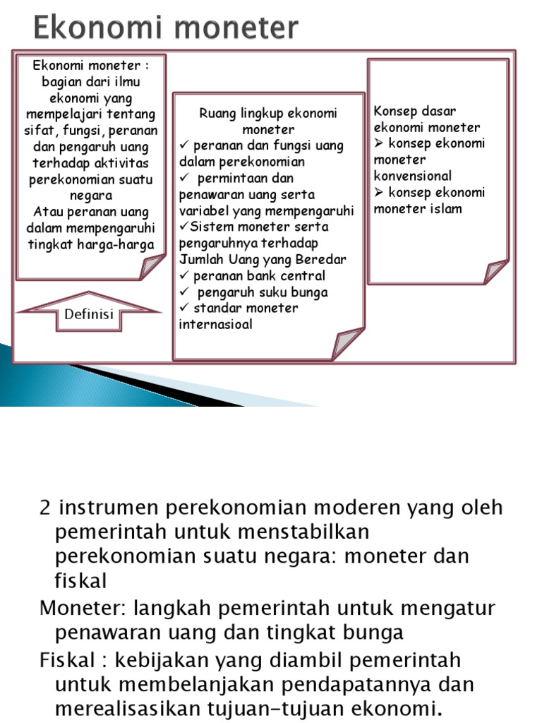 Ekonomi Moneter PPT Ringkas | PDF | Pengelolaan Keuangan & Uang | Politik