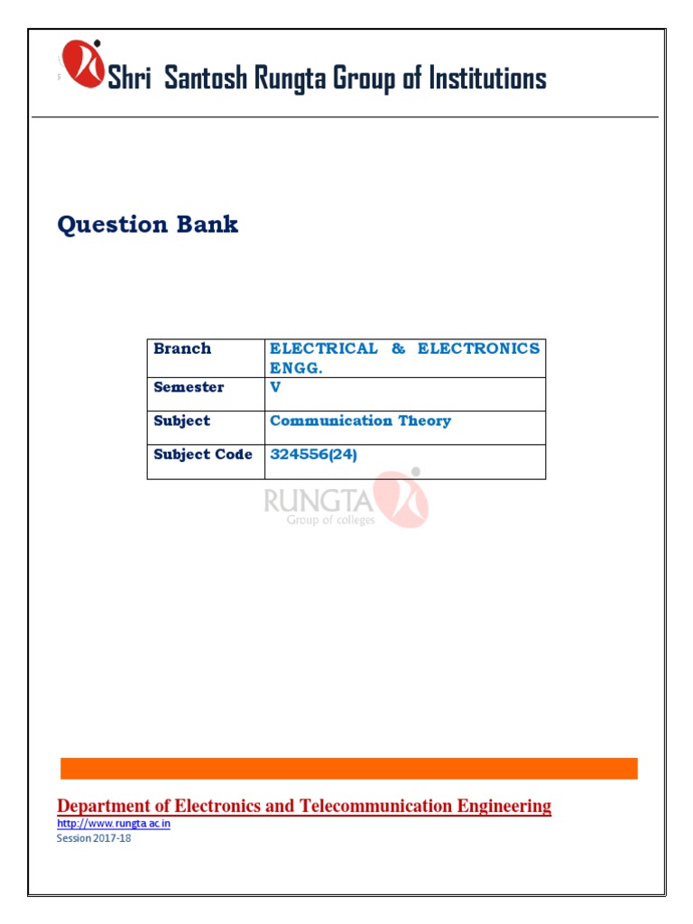 QB EEE-5th Communication Theory RAVEEN YADAV | Download Free PDF ... QB EEE-5th Communication Theory RAVEEN YADAV | Download Free PDF ...