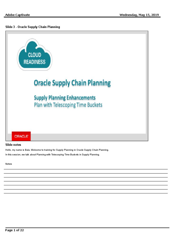 Plan With Telescoping Time Buckets | PDF | Calendar | Supply And Demand