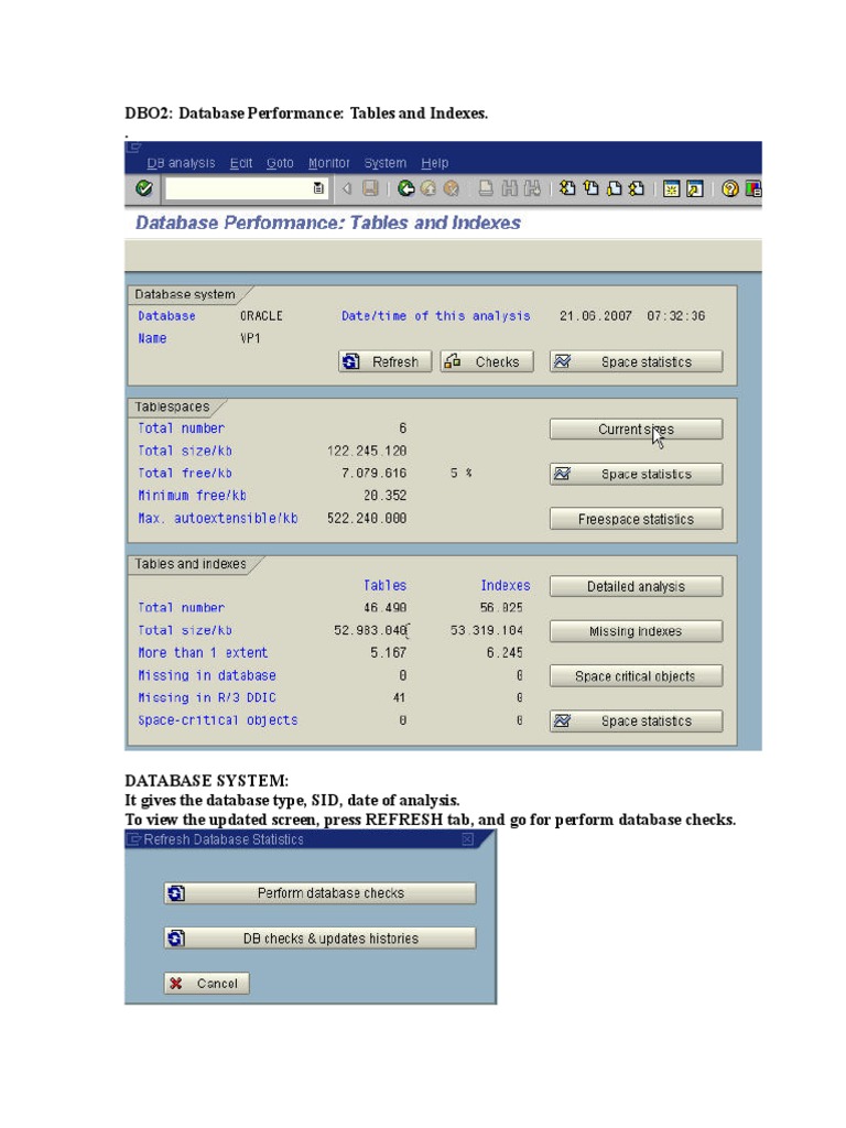 DBO2: Database Performance: Tables and Indexes. | PDF
