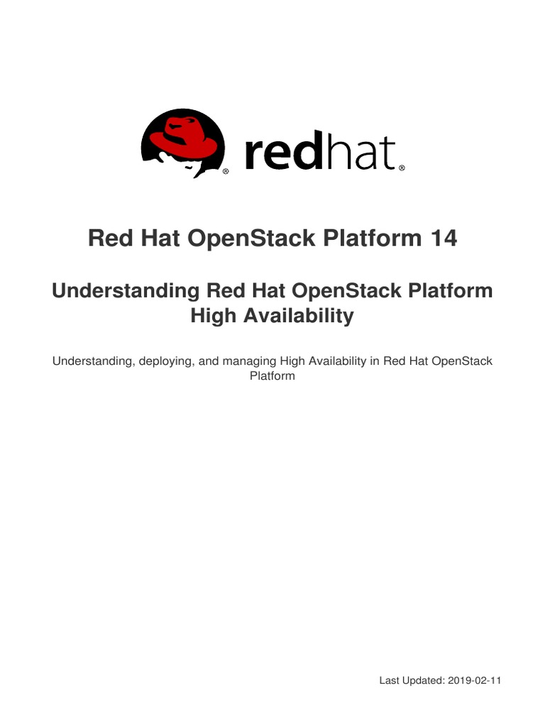 Red Hat OpenStack Platform-14-Understanding Red Hat OpenStack Platform High Availability-En-US ...
