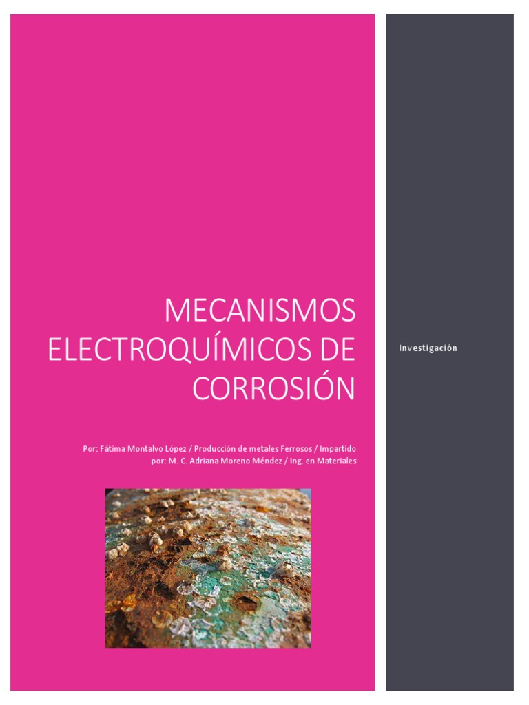 Mecanismos Electroquímicos de Corrosión | PDF | Corrosión | Electroquímica