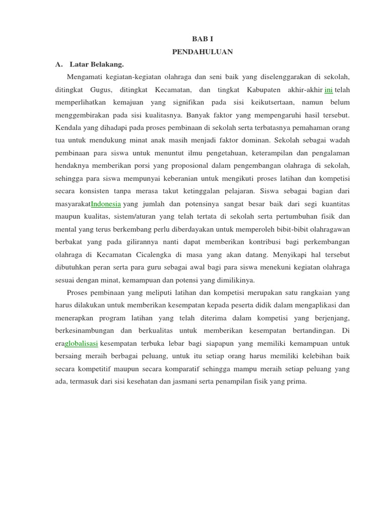 Proposal O2sn Tingkat Kecamatan | PDF