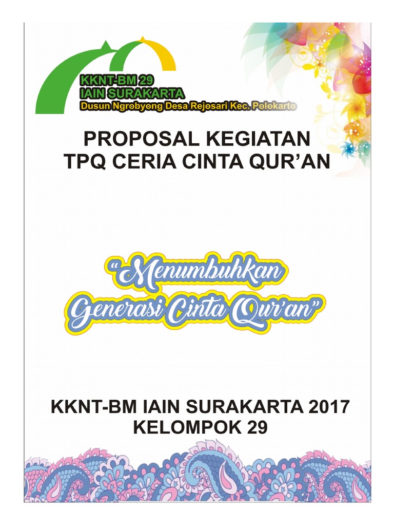 Contoh Cover Proposal Kegiatan | PDF