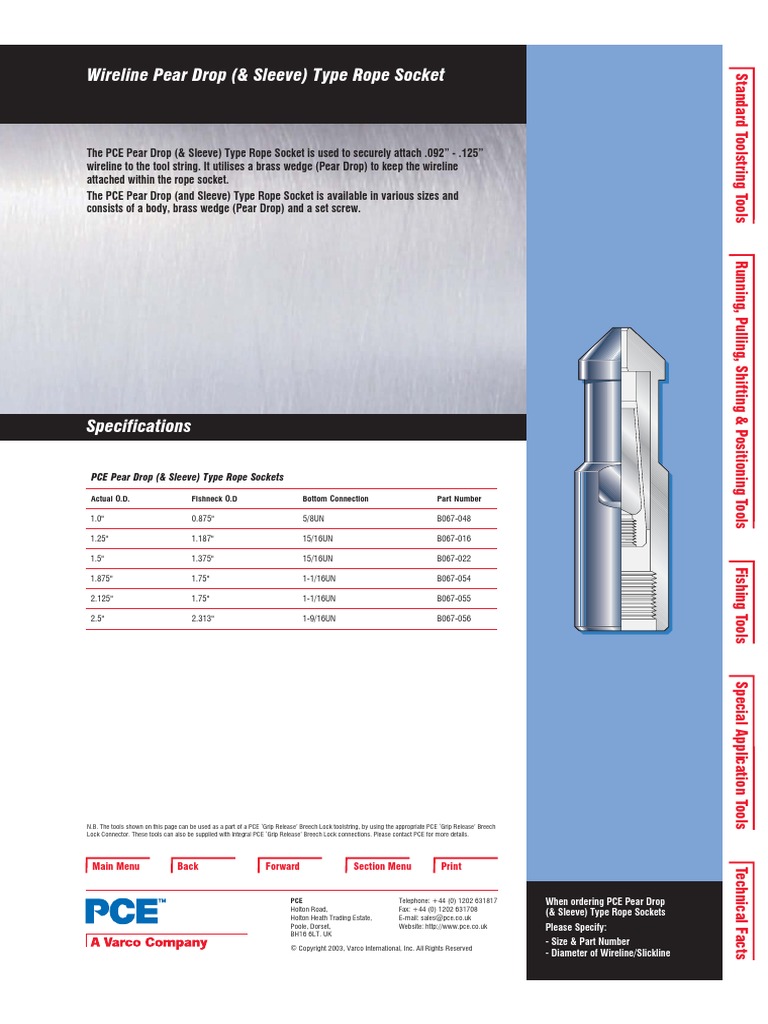 Rope Socket | PDF | Electrical Connector | Equipment
