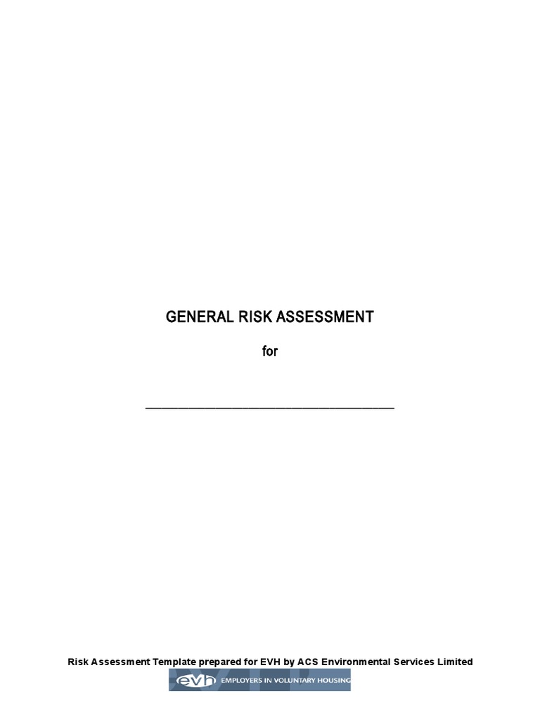 Generic Risk Assessment Template | PDF | Risk Assessment | Occupational ...