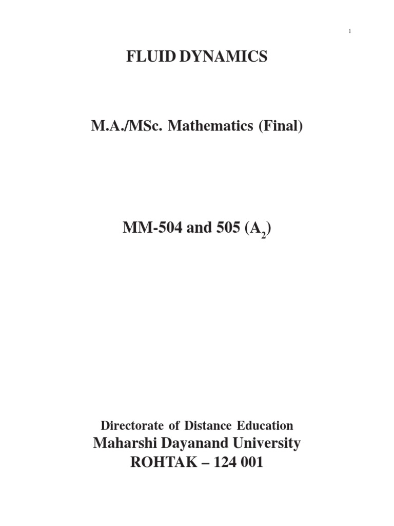 Fluid Dynamics Final | PDF | Vortices | Fluid Dynamics
