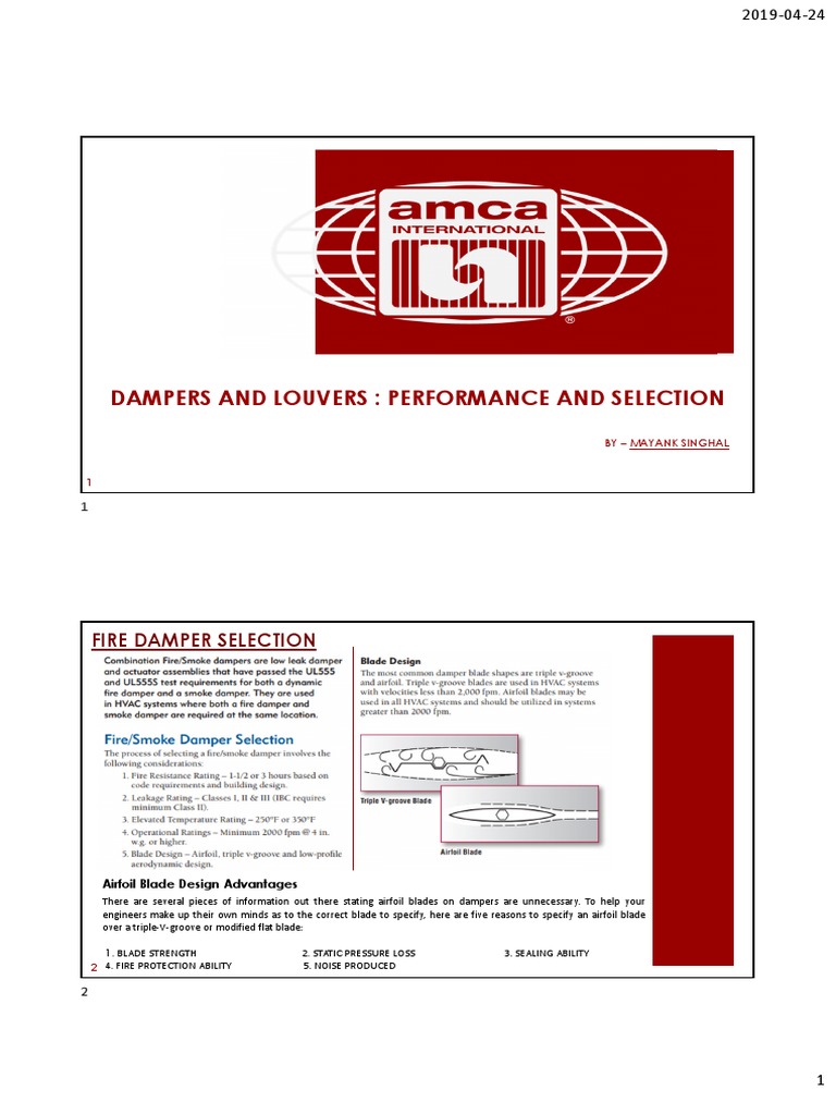 6-Dampers N Louvers Performance N Selection-Ruskin Titus-Mayank Singhal ...