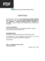 Constancia de Asistencia Psicologica en Blanco | PDF