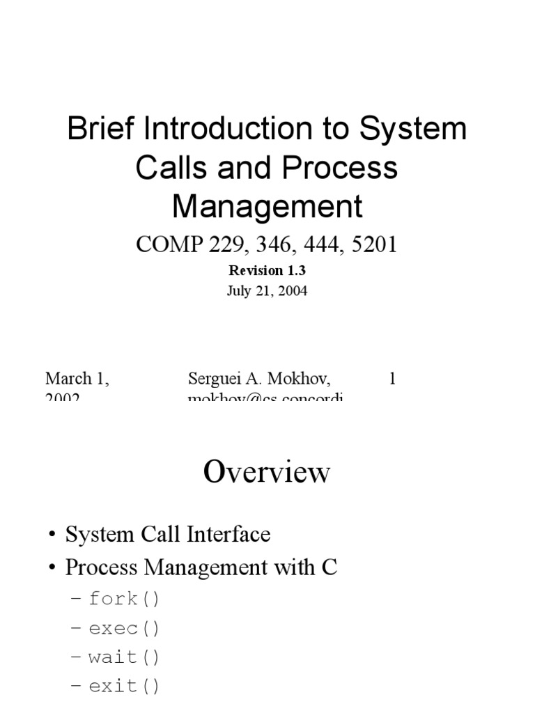 Systemcalls Processes | PDF | Command Line Interface | Information Technology