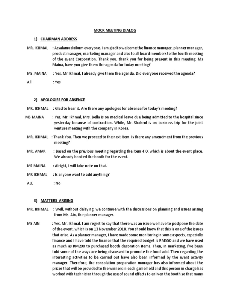 Dialog Mock Meeting | PDF | Smartphone | Innovation