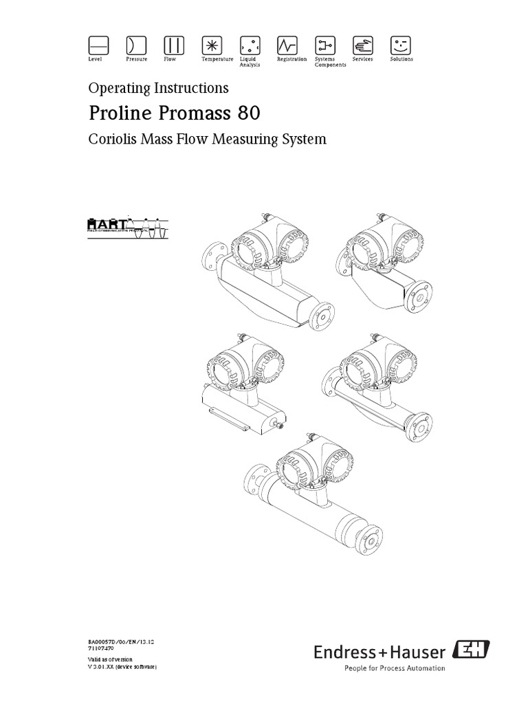 Proline Promass 80: Operating Instructions | PDF | Liquids | Safety