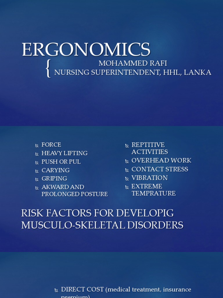 Ergonomics An Overview | PDF