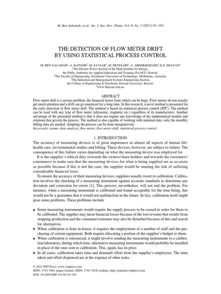 Meter Drift Statistical Process Control | PDF | Scientific Method
