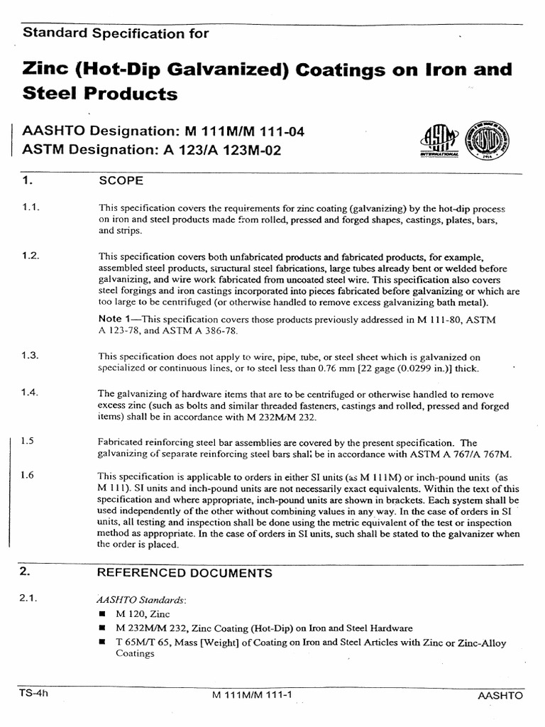 Aashto M-111-04 PDF | PDF