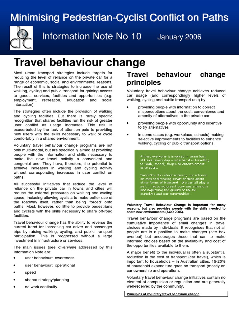 10 Travel Behaviour Change PDF | PDF | Public Transport | Behavior