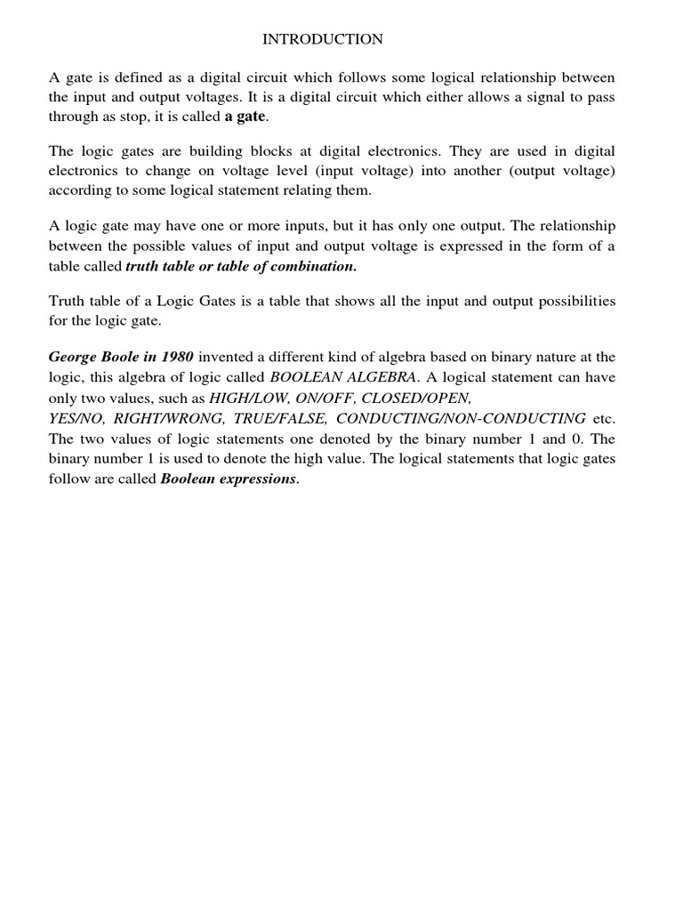 George Boole in 1980 Invented A Different Kind of Algebra Based On ...