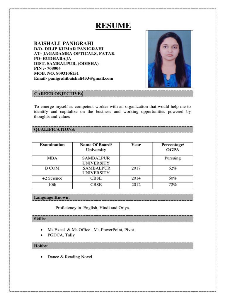 Baishali Panigrahii | PDF | Career & Growth