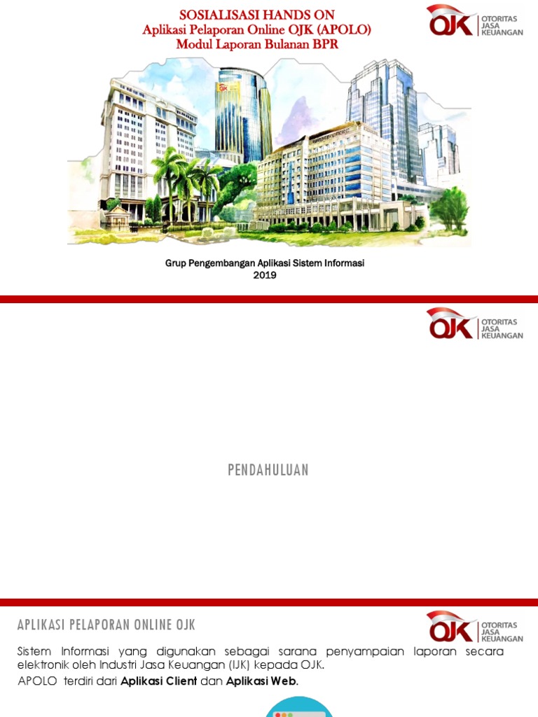 Panduan Aplikasi Pelaporan Online OJK | PDF