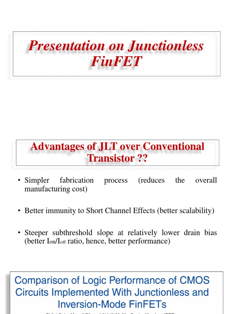 Junctionless FinFET Advantages Over Conventional Transistors | PDF ...