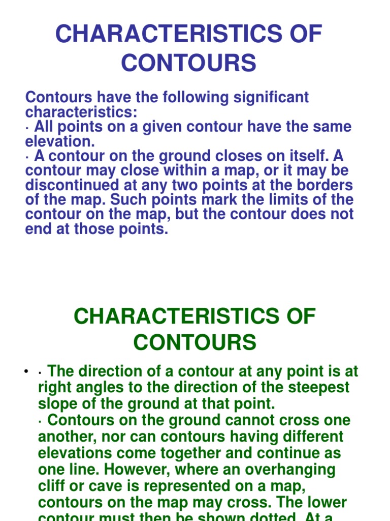 Characteristics of Contours | PDF