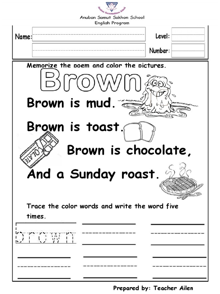 Brown Worksheet | PDF | Poetry