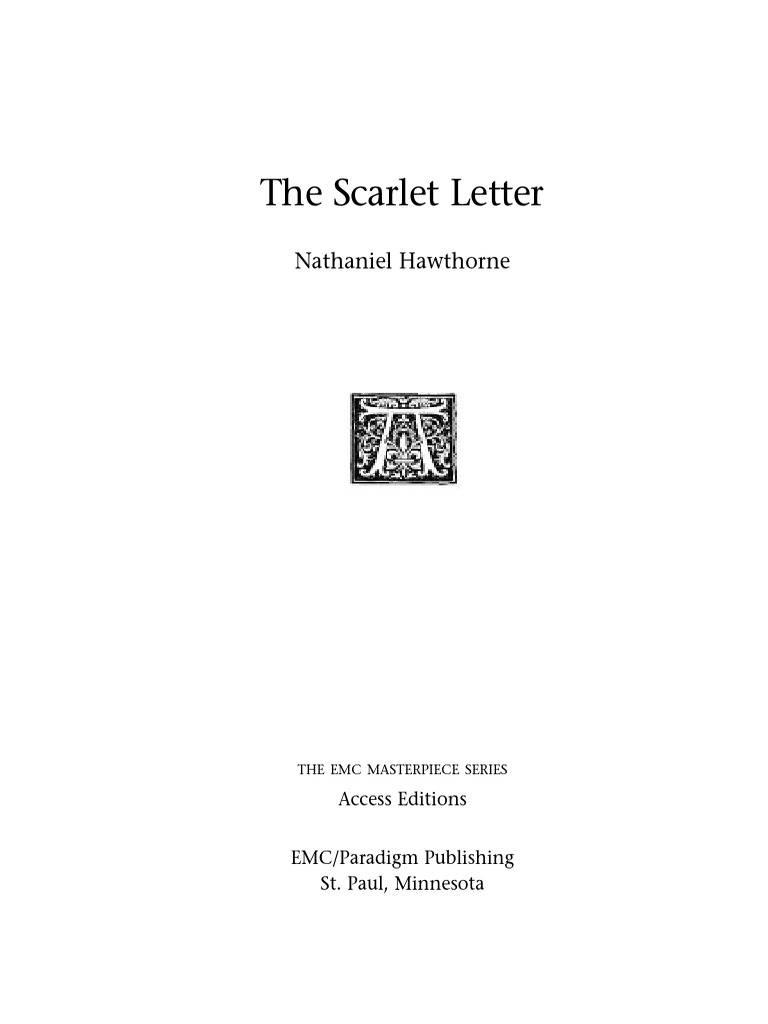 The Scarlet Letter PDF | PDF | Nathaniel Hawthorne | Protestantism