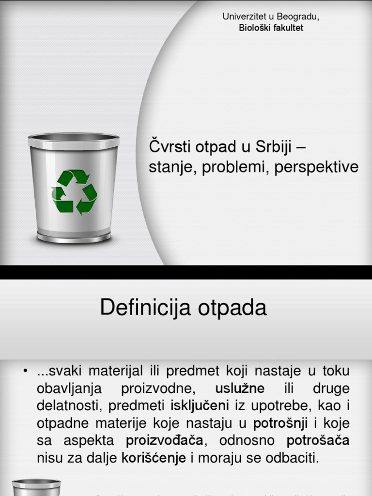 Otpad Prezentacija PDF | PDF