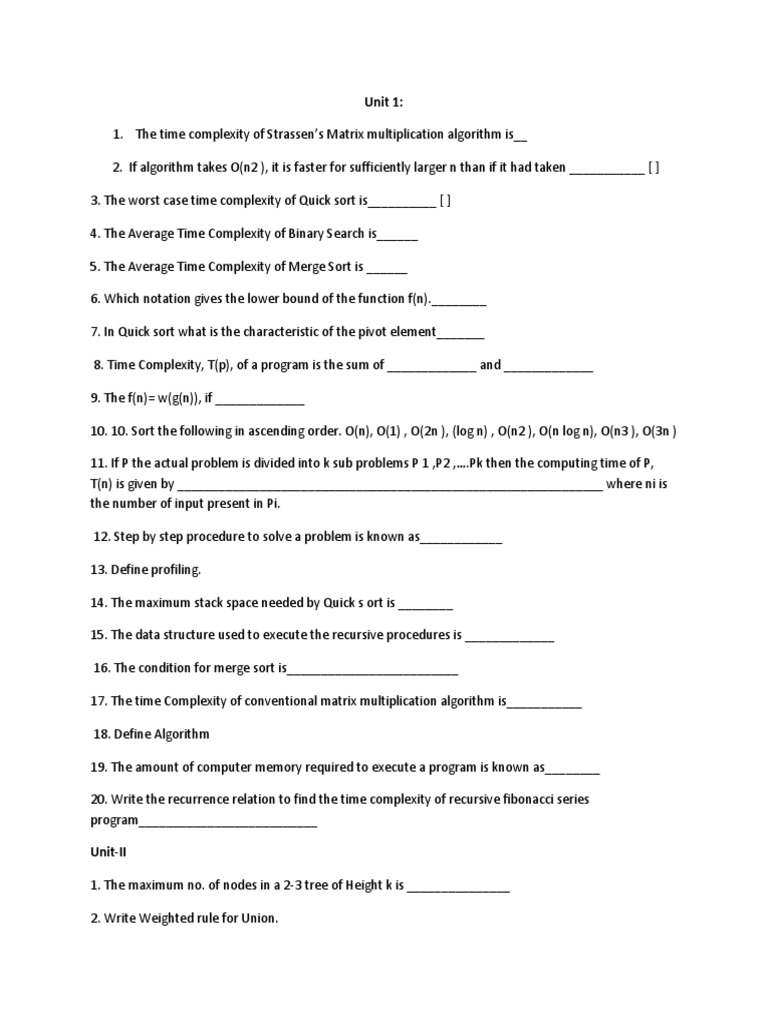Daa Objective Pdf Time Complexity Mathematical Optimization