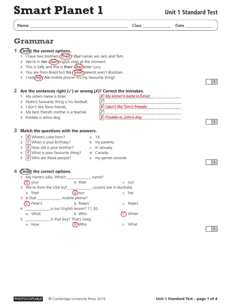 Unit 1 Standard Test With Answers | PDF | Human Communication | Cognition